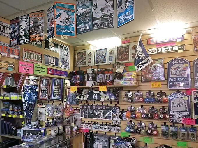 Sports fans discover their personal hall of fame among memorabilia that spans decades of athletic glory.