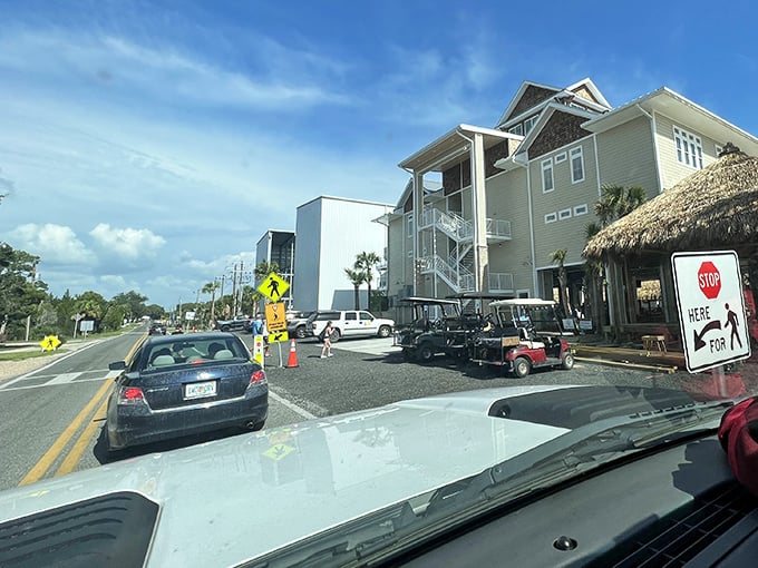 Even the street view reveals a town where golf carts seem more common than sports cars.