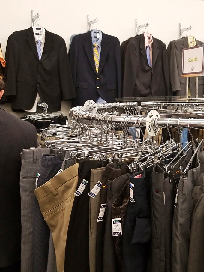 Suit up without emptying your wallet&mdash;these gently-used blazers and slacks are ready for your next job interview or fancy dinner.