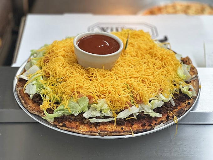 The legendary taco pizza in all its glory&mdash;where Italy and Mexico meet for the most delicious summit in diplomatic history.