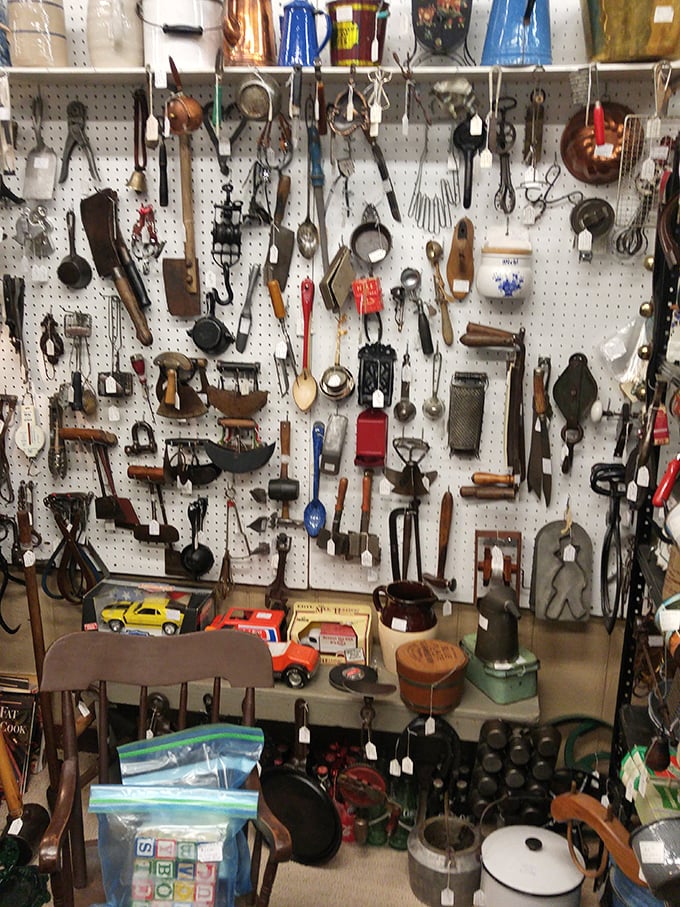 The tool wall that would make your grandfather weep with joy &ndash; each implement hanging like a medal of honor from America's handcrafted past.