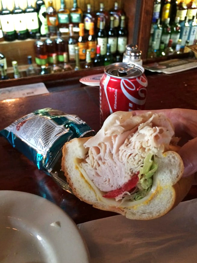 Turkey sandwiches elsewhere feel like sad desk lunches. This one feels like Thanksgiving decided to visit on a random Tuesday.