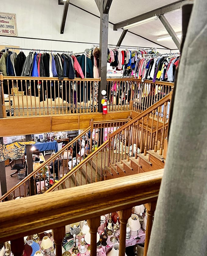 Two floors of thrifting heaven prove that sometimes the best things in life require climbing a few stairs.