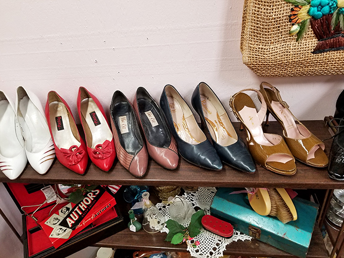 Cinderella had nothing on this lineup of vintage footwear &ndash; each pair telling stories of dances, interviews, and special occasions past.