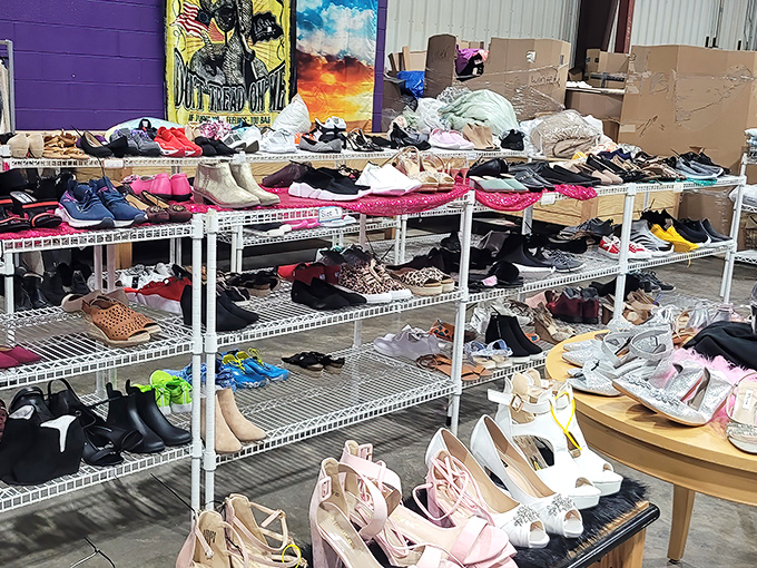 Shoe paradise for the patient hunter. With enough determination, you might find that perfect pair hiding between the questionable Crocs.