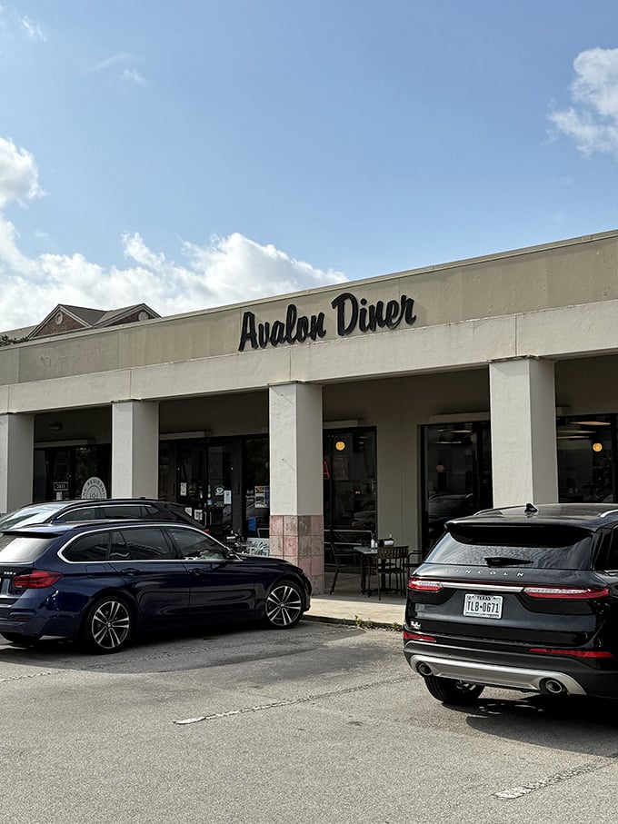 Avalon Diner's clean, modern exterior hints at a breakfast experience that respects tradition while embracing contemporary style.