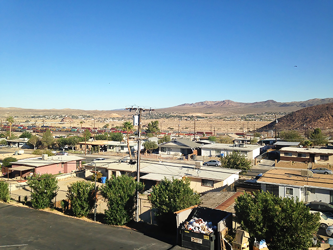 Route 66 nostalgia meets modern savings - Barstow keeps the vintage prices with the vintage signs.