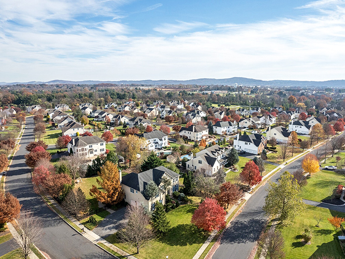 Bethlehem's aerial view reveals its perfect blend of historic charm and modern amenities. The Christmas City shines year-round.