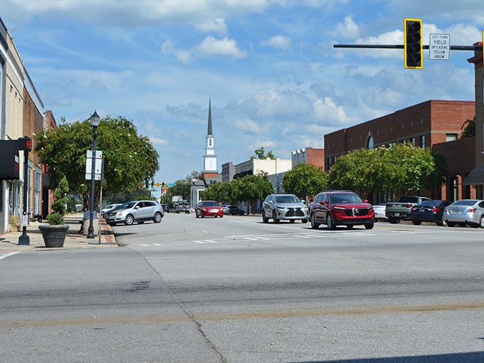 Camilla's town center showcases the timeless appeal of classic Southern courthouse square design.
