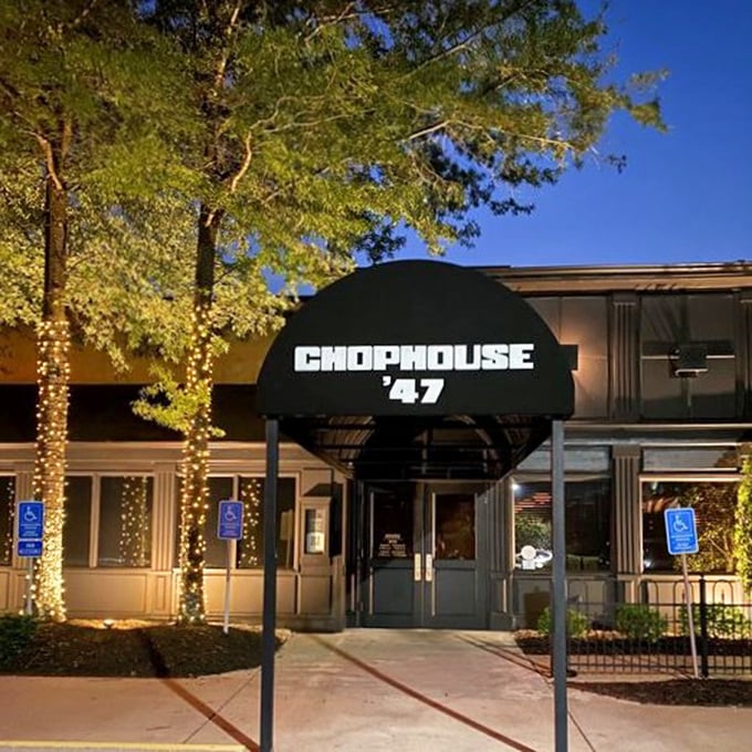 Chophouse '47's classic awning has welcomed steak lovers since Truman was president &ndash; tradition lives.