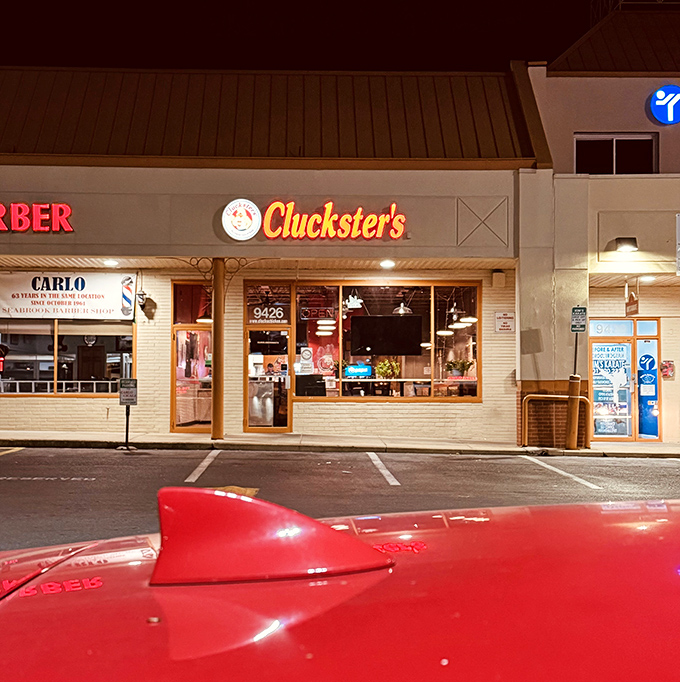 Cluckster's modest storefront hides flavor bombs within. Never judge a chicken joint by its cover &ndash; unless that cover says "Open" in neon.