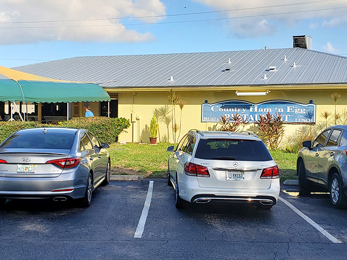 Country Ham N' Egg's sunny exterior reflects the warm hospitality waiting inside this Sebastian breakfast haven.