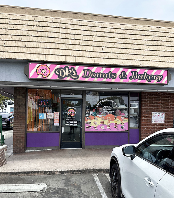 Purple and pink stripes make this Santa Monica spot impossible to miss &ndash; and impossible to forget.