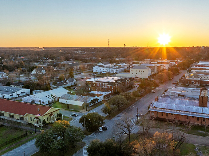 The view from above reveals Eufaula's thoughtful layout&mdash;a community designed for connection rather than chaos.