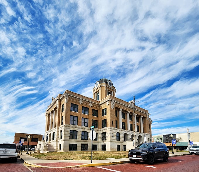 Gainesville's courthouse stands like a proud centerpiece surrounded by the heart of community life.