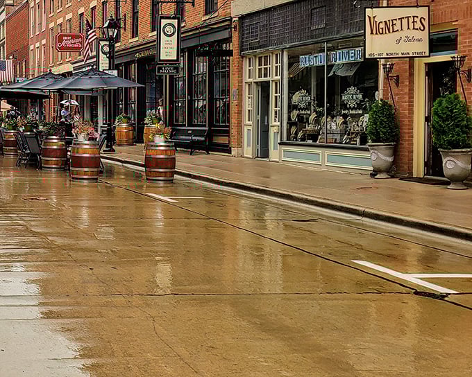 River town elegance captured in every carefully preserved building and thoughtfully maintained historic streetscape.