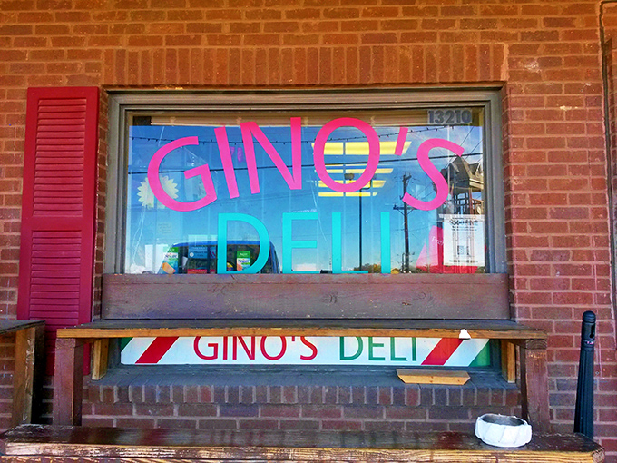 Gino's colorful window display proves great food can surprise you in unexpected places.