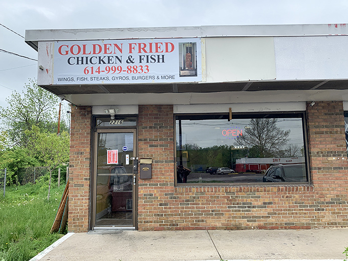Golden Fried Chicken's straightforward storefront promises exactly what it delivers - no-nonsense crispy perfection awaits.