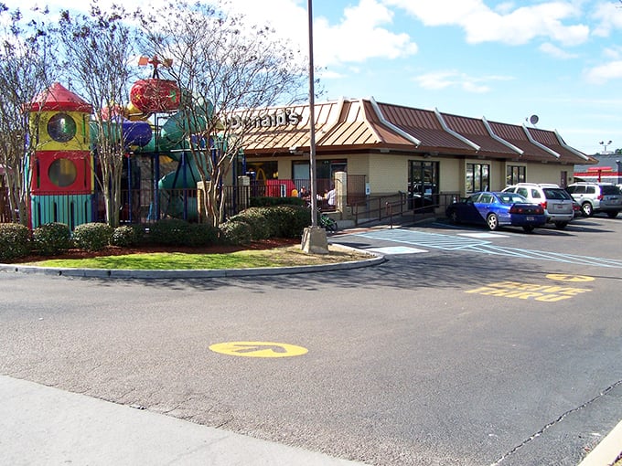 Goose Creek combines suburban comfort with affordability. This family-friendly McDonald's represents the practical amenities available throughout the area.