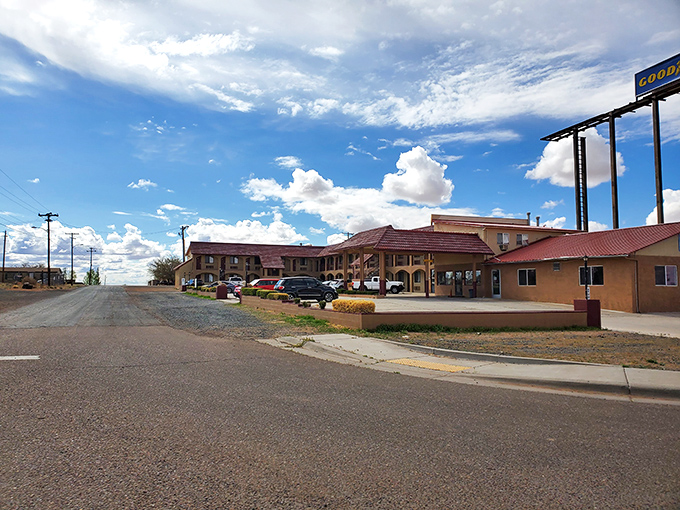 Holbrook's motel scene offers desert dreams at discount prices, where that Goodyear sign reminds you how far your dollar can roll in small-town Arizona.