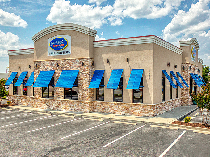 Stone and style combine beautifully at this North Myrtle Beach spot where waffles reign supreme.