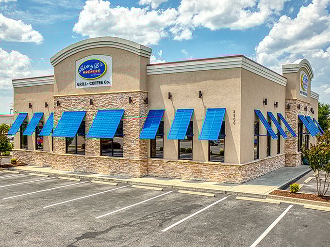 Stone and style combine beautifully at this North Myrtle Beach spot where waffles reign supreme.