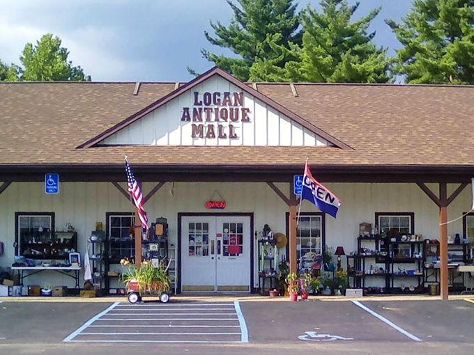 Logan Antique Mall's charming country exterior is like your grandma's house&mdash;if grandma collected treasures from every decade of the last century.