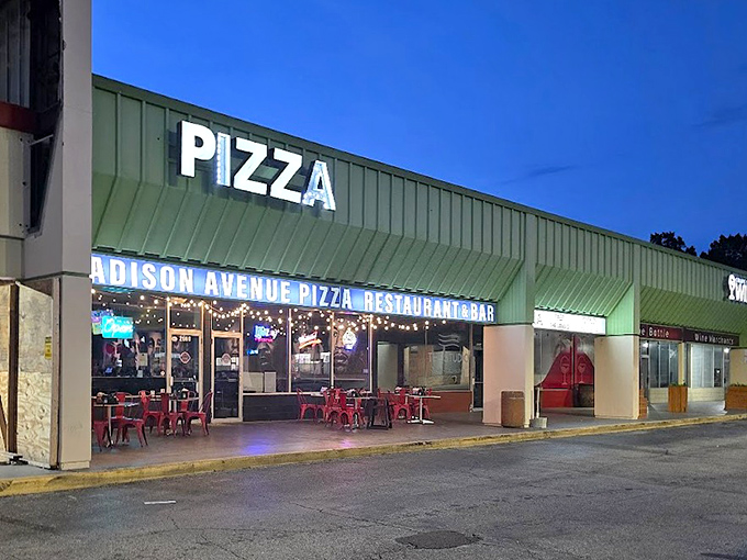 Madison Avenue's unassuming strip mall exterior hides one of Dunedin's best-kept pizza secrets inside those walls.