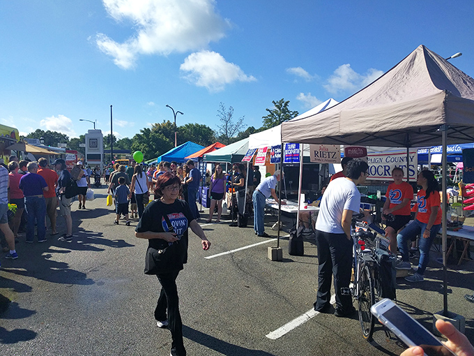 Downtown streets come alive with white tents creating temporary shops filled with local treasures.