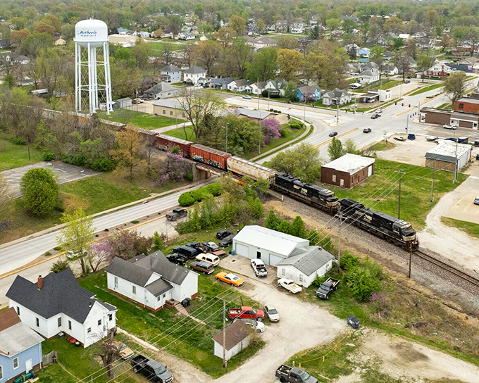 Moberly's brick-lined downtown streets invite leisurely strolls past shops where shopkeepers still say "thank you" and mean it.