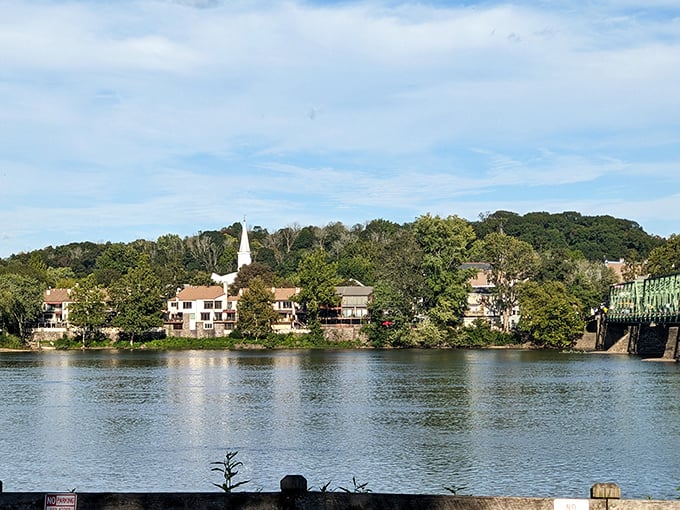 Riverside charm flows as gently as the Delaware, carrying visitors back to quieter days.