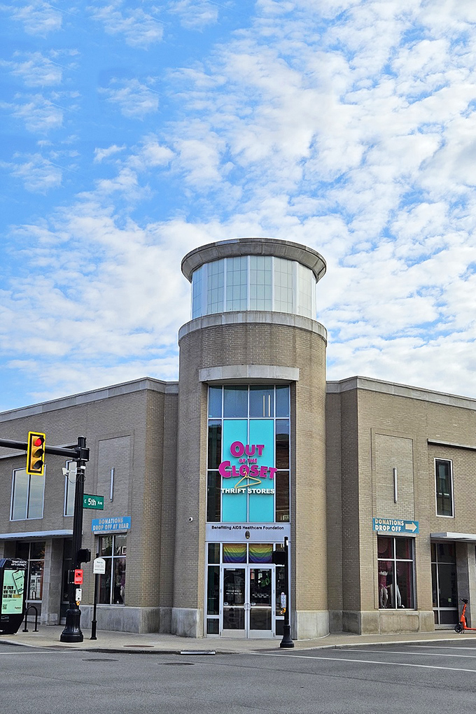 Out of the Closet's architectural statement is as bold as its mission - proving that thrifting can be stylish, meaningful, and downright revolutionary.