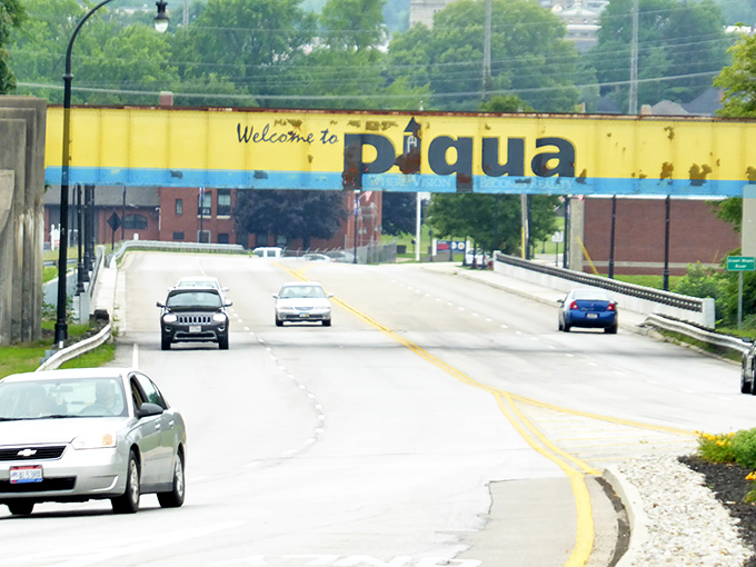 Welcome to Piqua, where the greeting sign is as cheerful as the mortgage payments are manageable.