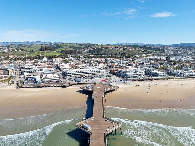 Pismo Beach's wide sandy expanse welcomes both clam diggers and dune buggy adventurers in this unique coastal playground.