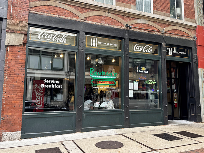 Reuben's classic storefront looks straight from a New York movie set. Inside, downtown Atlanta's sandwich legends are born daily.