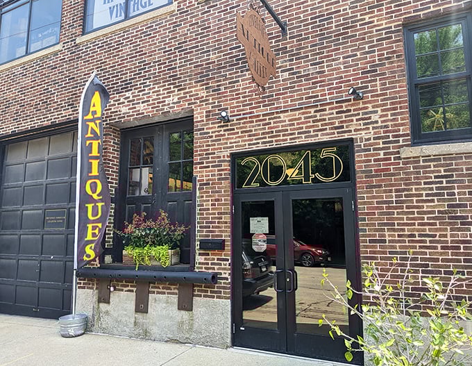 Industrial chic meets vintage treasures. This Milwaukee brick building houses style from every decade worth remembering.