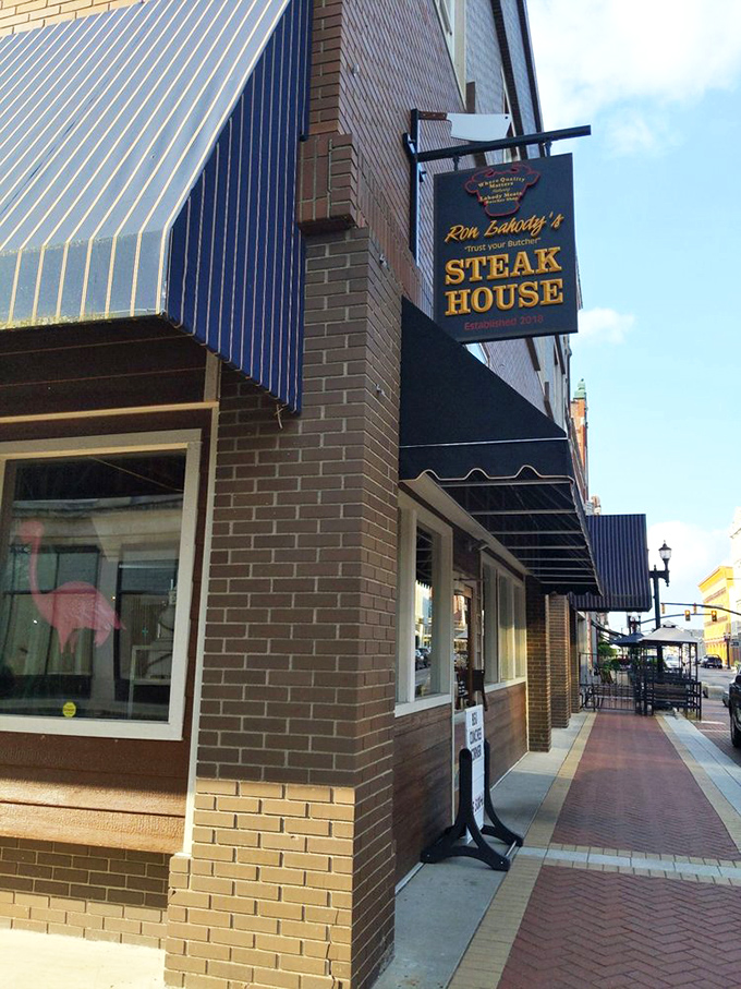 That classic steakhouse sign tells you everything - this is where serious carnivores come for exceptional beef.
