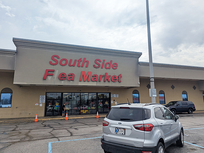 South Side's bold red lettering announces serious business - this is where Indianapolis comes to find deals.