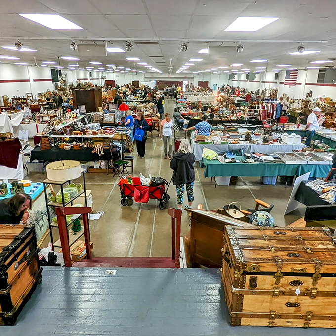 This massive indoor space transforms monthly into a collector's dream with professional dealers and serious finds.