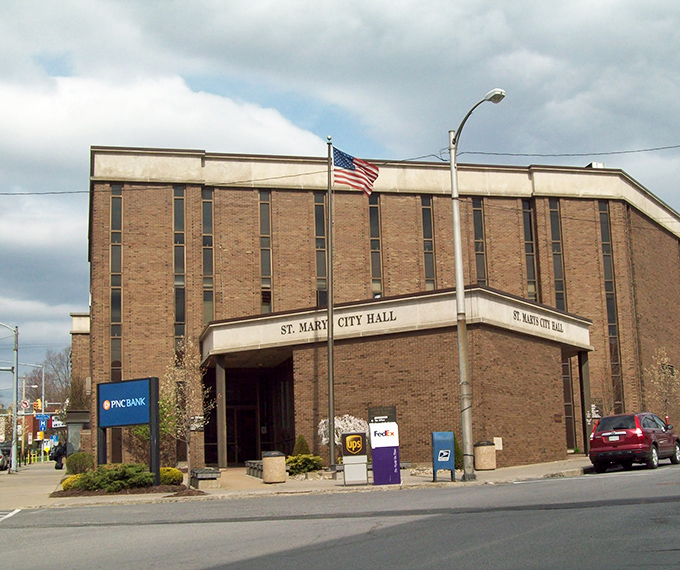 St. Marys' modern city hall represents a forward-thinking community that hasn't forgotten its roots.