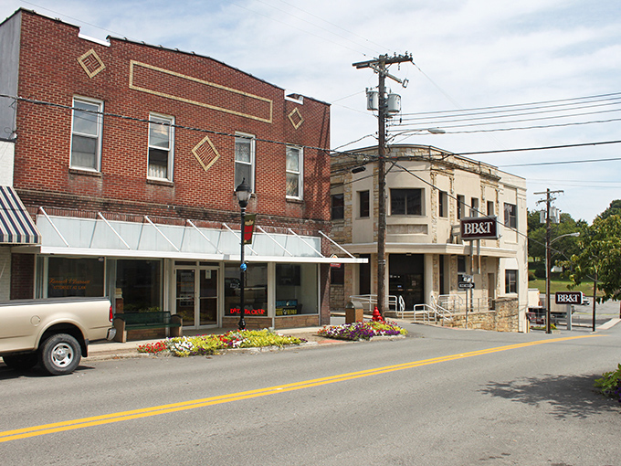 Summersville's downtown combines mountain town charm with the practical needs of a thriving small community. 