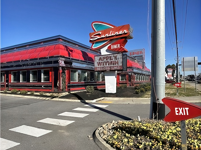 That retro sign isn't just decoration &ndash; it's a time machine to when diners ruled the roadside.