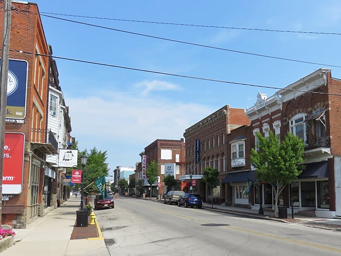 Tiffin's historic downtown buildings stand shoulder to shoulder, creating a community where neighbors help neighbors stretch their dollars.