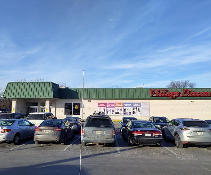 That distinctive green roof makes this Akron location as easy to spot as finding deals inside.
