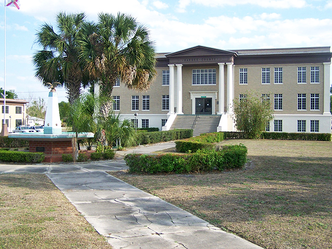 Wauchula's courthouse stands proud, anchoring a downtown where handshakes still seal deals and neighbors matter.