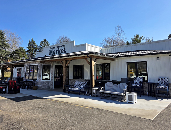 Contemporary storefront housing generations-old secrets, where tradition wears a fresh coat of modern paint beautifully.