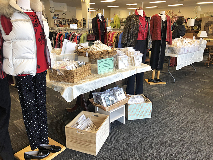 Clean displays and organized sections make browsing feel more like boutique shopping than rummaging.