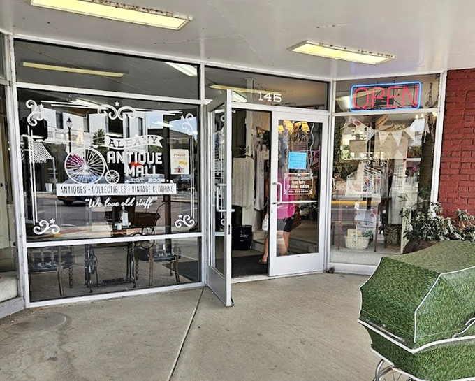 Classic storefronts like this remind us that some things never go out of style, especially great antique hunting.