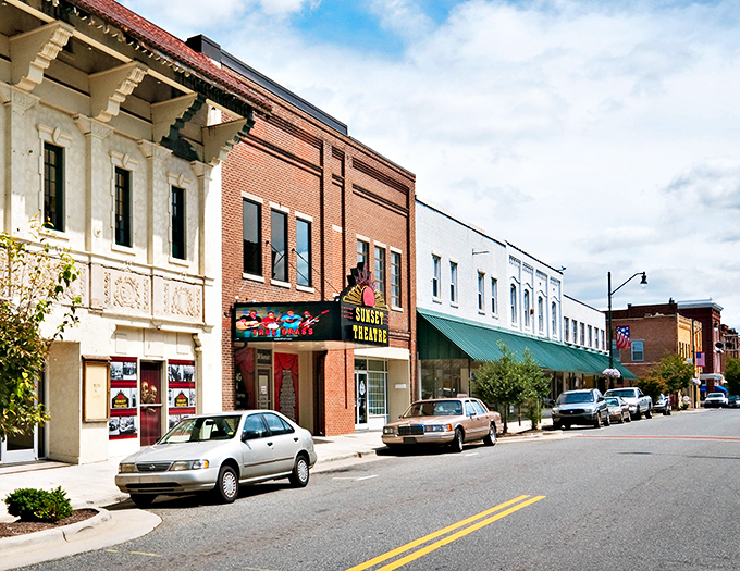 Wide streets and welcoming storefronts create the perfect backdrop for affordable living.