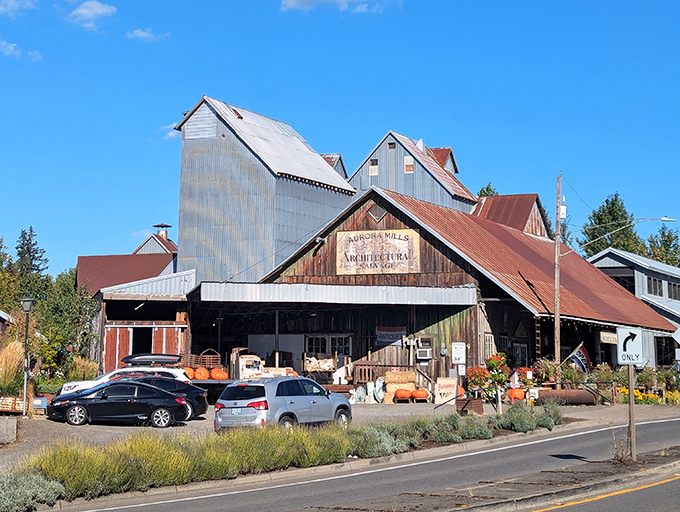 The rustic charm of Aurora Mills looks like a movie set for a Western&mdash;with better shopping! Time travel never involved so many cool doorknobs!